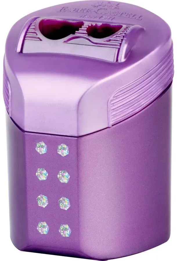 Faber-Castell RollOn Sparkle Dobbelt Blyantspidser - Lilla - Penalhuset - papiret.dk